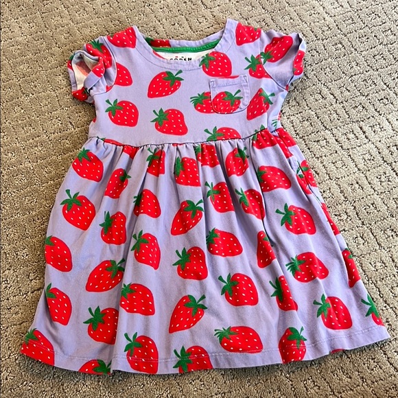 Mini Boden | Dresses | Mini Boden Strawberry Print Dress | Poshmark